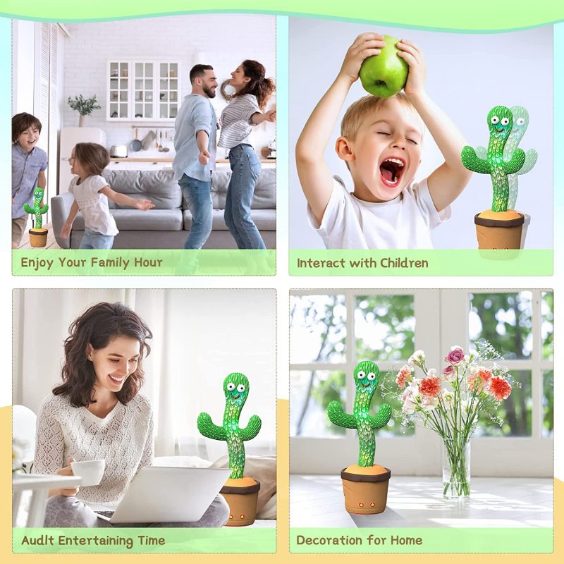 Dancing Talking Cactus Plush Toy | Dancing Cactus Talking Toy ...